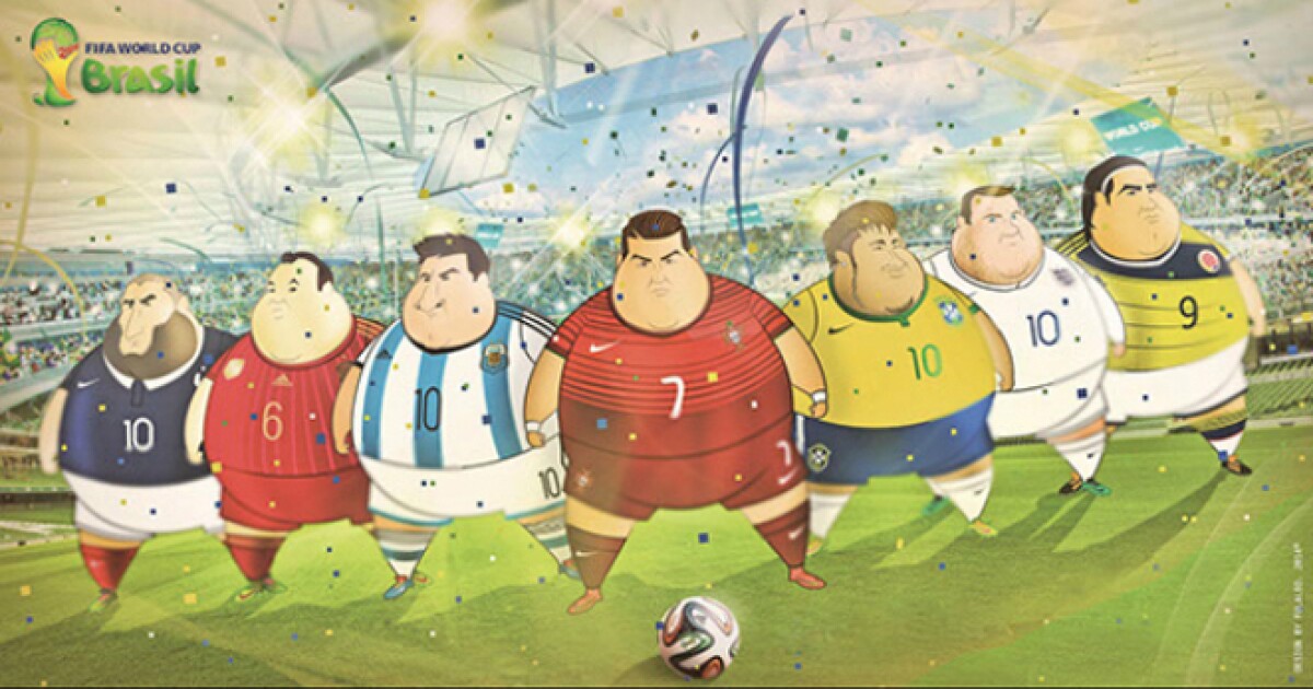 Así lucirían las estrellas del fútbol si fueran gordos - Shock