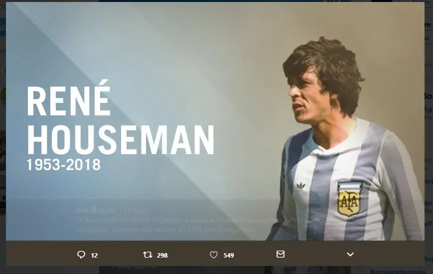 Luto en el fútbol argentino: falleció René 'el Loco' Houseman, campeón ...