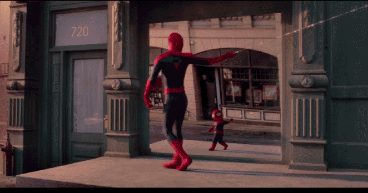 El extrovertido baile de Spider-Man y su versión Mini-Me - Shock
